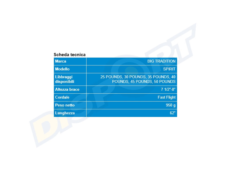 BIG TRADITION ARCO TAKE DOWN SPIRIT 62'' | DISPORT